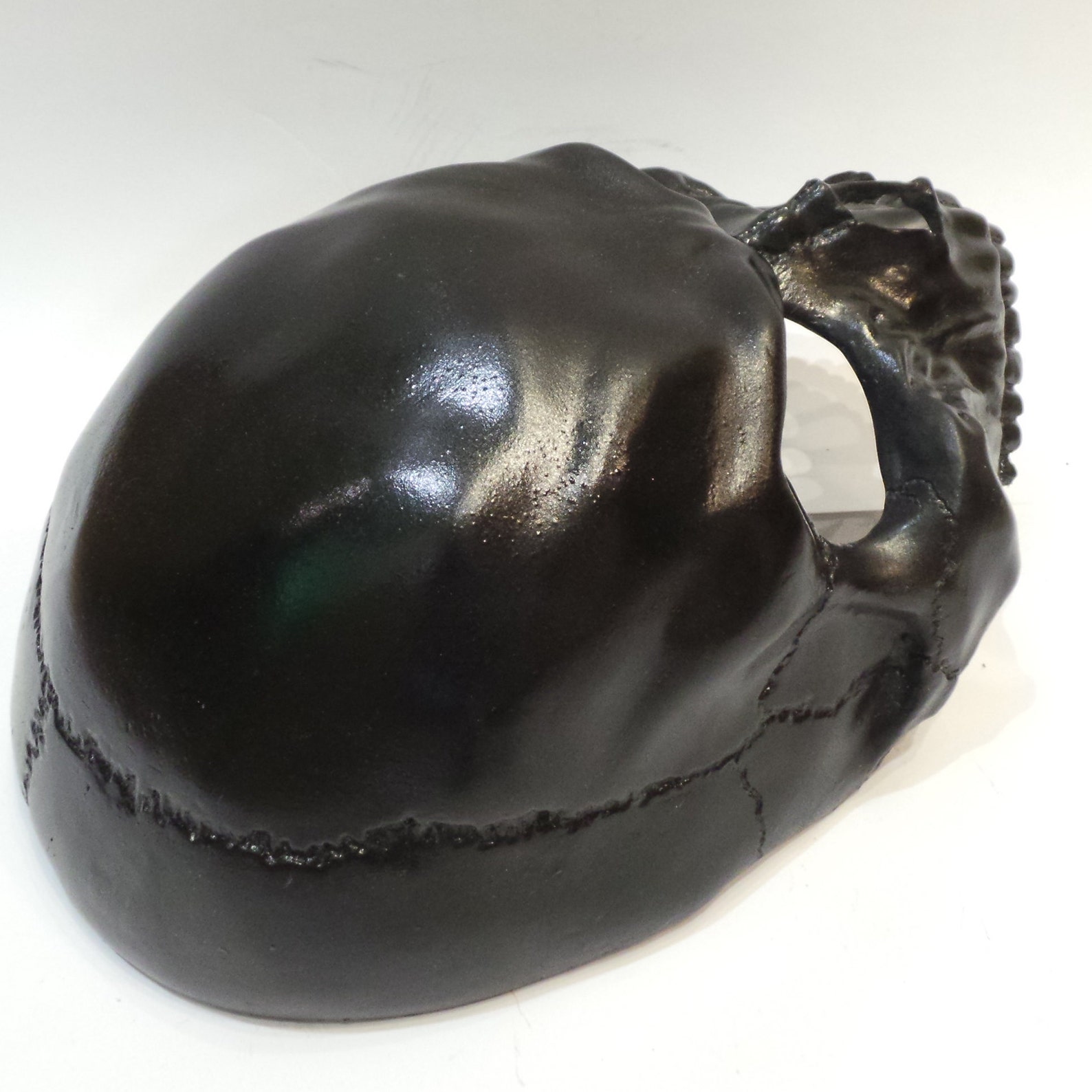 Mask Human Skull Mask Half Face Matte Black Uniform for | Etsy