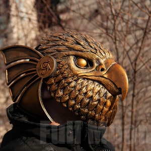 Mask of God RA Egyptian Falcon Head Horus Gold - Etsy