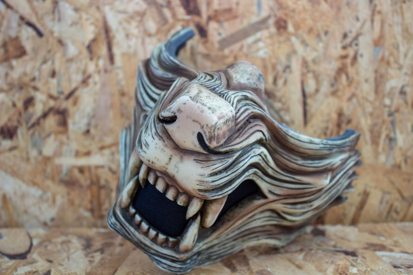 Wolf Mask Bone Wolf Oni Berserk Menpo Mask Samurai Fenrir | Etsy