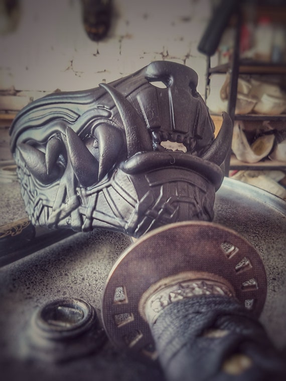 Scorpion Mask BLACK From Mk 11 Scorpion and Lion Hybrid - Etsy