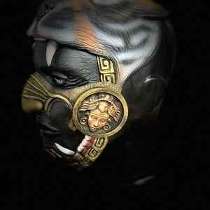 Aztec Warrior Tiger Helmet Mask - Etsy