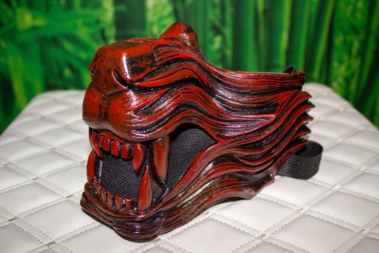 Wolf Mask Wolf Red Tree Oni Berserk Menpo Mask Samurai Fenrir - Etsy