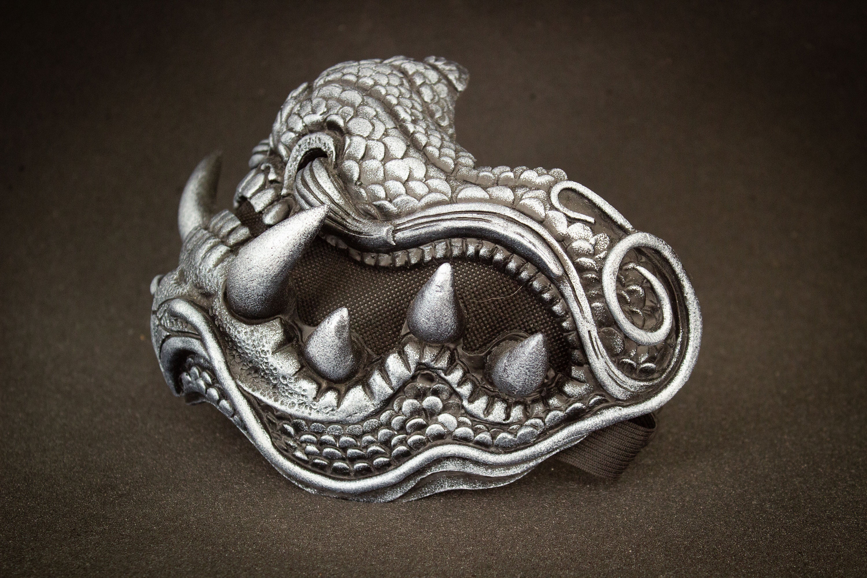 Silver Dragon Yakuza. Samurai Mask. Silver - Etsy