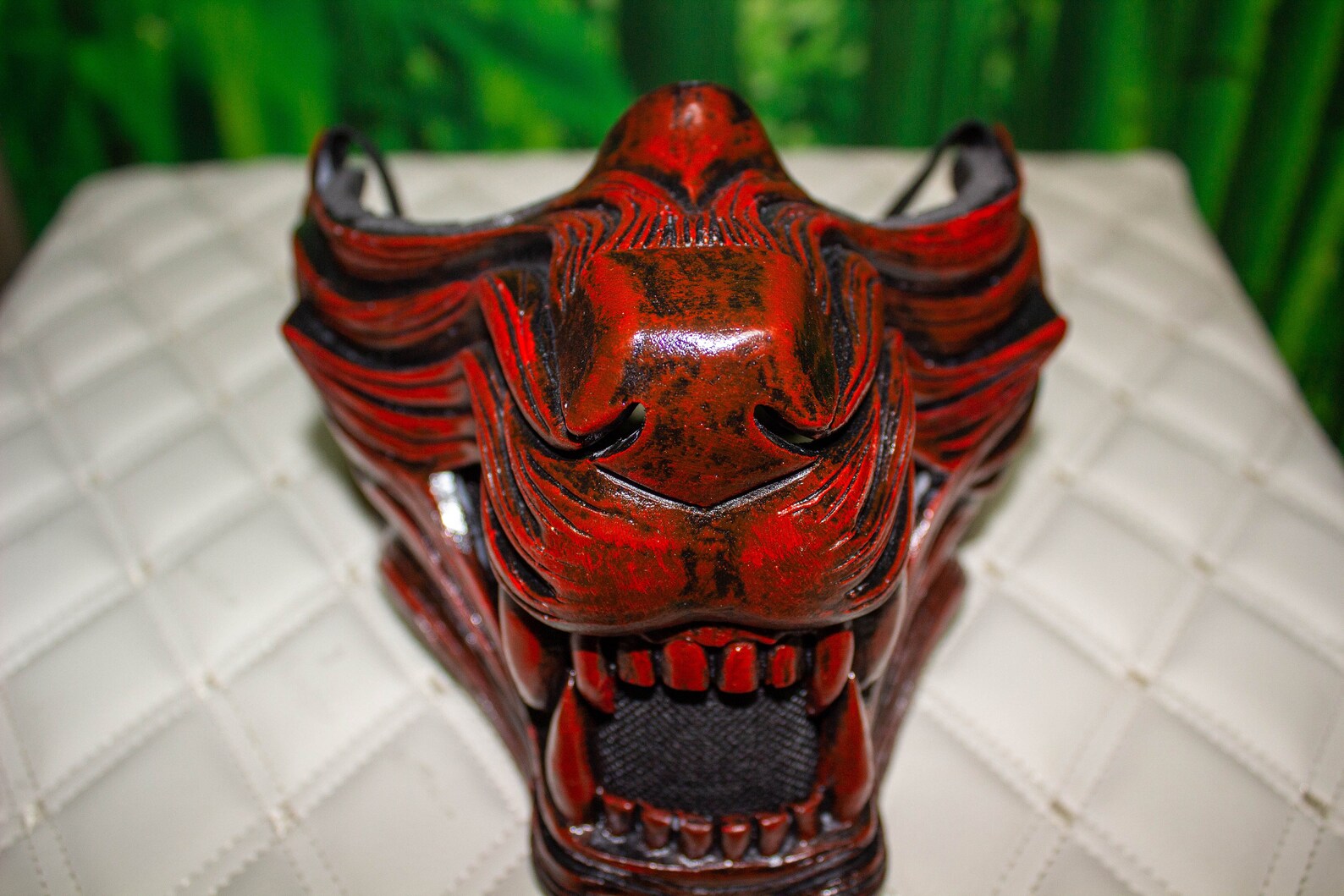 Wolf Mask Wolf Red Tree Oni Berserk Menpo Mask Samurai Fenrir - Etsy