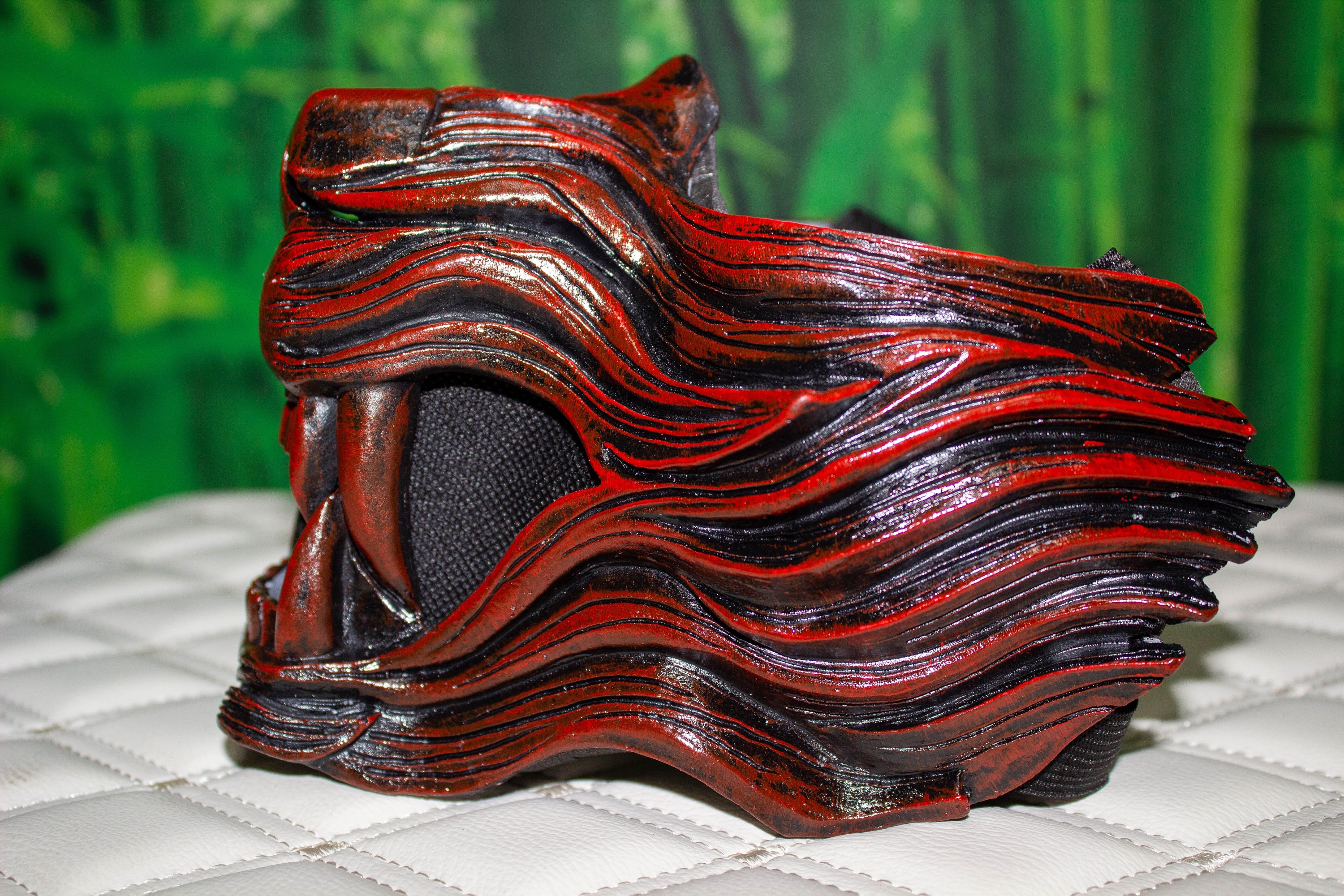 Wolf Mask Wolf Red Tree Oni Berserk Menpo Mask Samurai Fenrir - Etsy