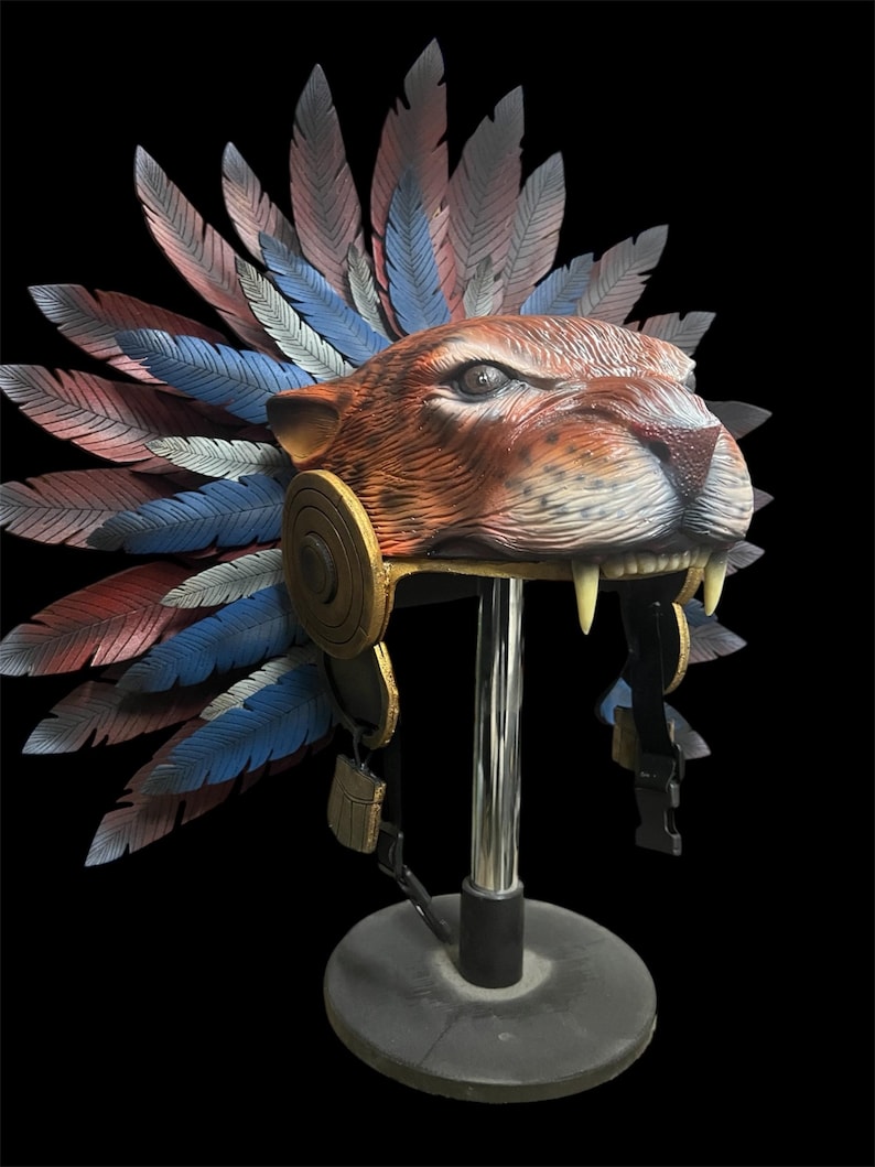 Aztec Mayan Warrior Helmet Mask Jaguarkukulcan Quetzalcoatl - Etsy