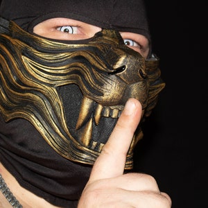 Wolf Mask Wolf Oni Berserk Menpo Mask Samurai Fenrir - Etsy