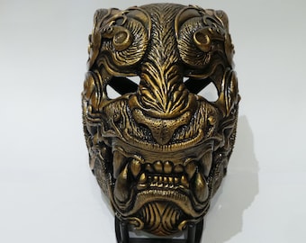 Mask Tiger Samurai Assassin.kabuki Samurai Armor Japanese Mask | Etsy