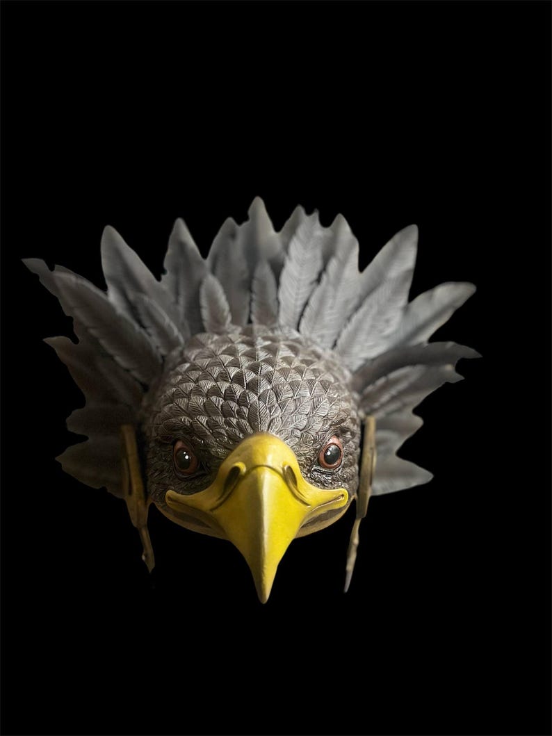 Mayan Warrior Mask Aztec Eagle Kukulcan Quetzalcoatl - Etsy