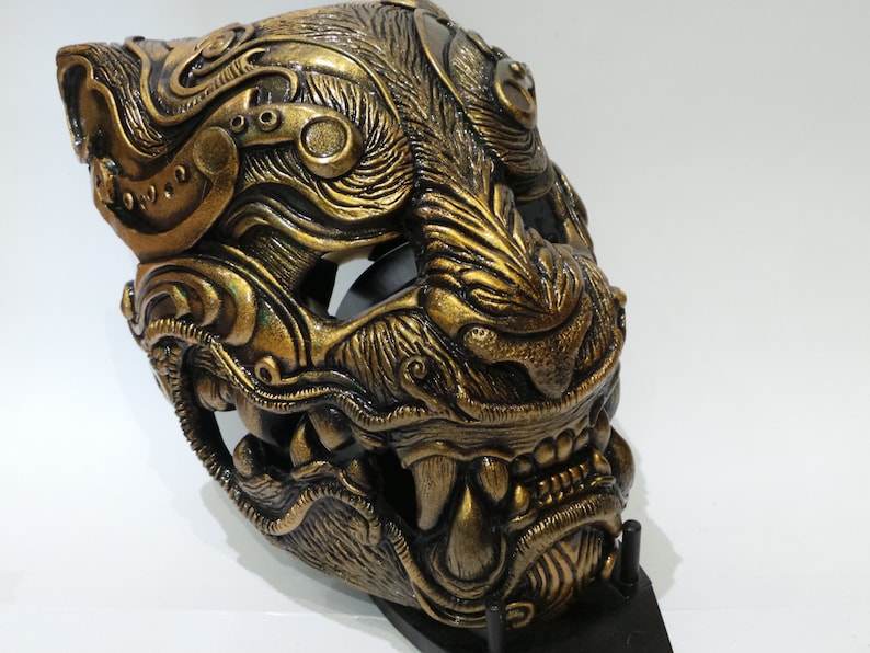 Mask Gold Tiger Samurai Assassin.kabuki Samurai Armor Japanese | Etsy