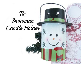 Snowman Tea Light - Etsy