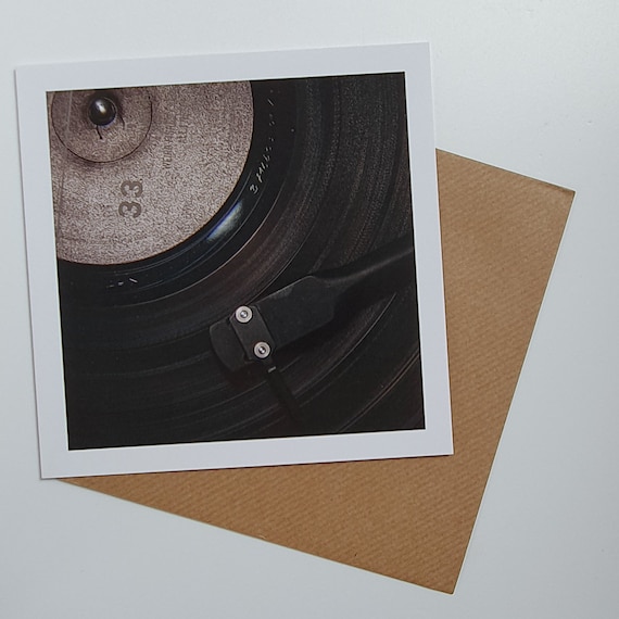 Vinyl record card / Record card / Card for music lover / Vinyl | Etsy