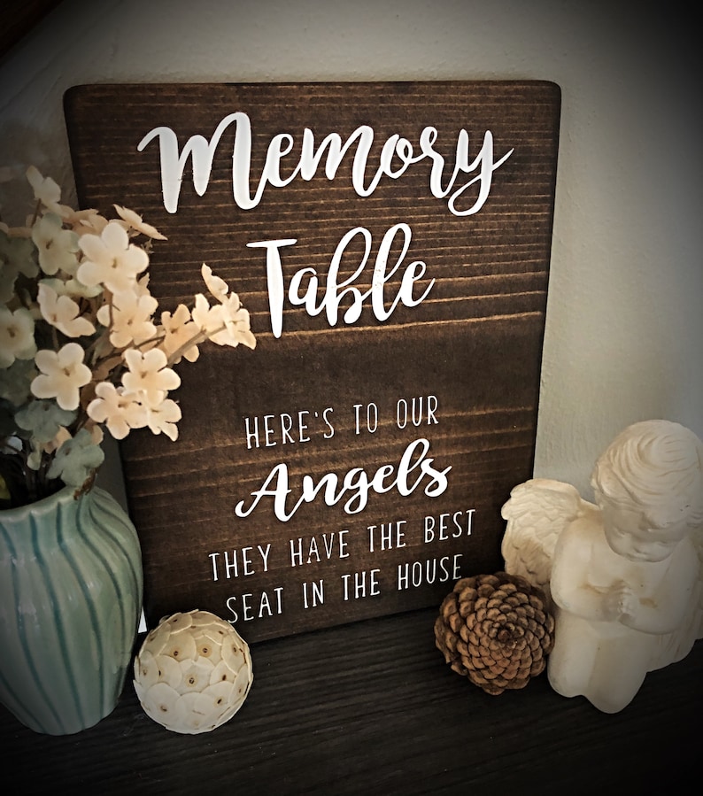 Memory Table Wedding Sign Memory Sign Here's to Our - Etsy