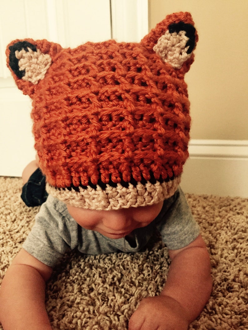 Infant Baby Toddler Child Youth Adult Waffle Fox Beanie - Etsy