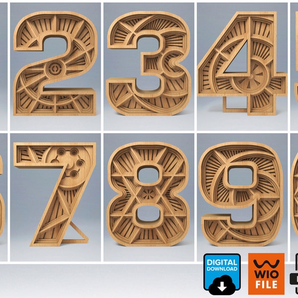 3d Numbers - Etsy