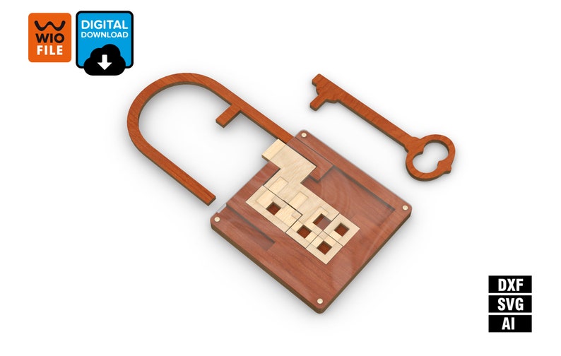 PUZZLE LOCK Play to Unlock the Lock Files and Plans SVG Ai - Etsy