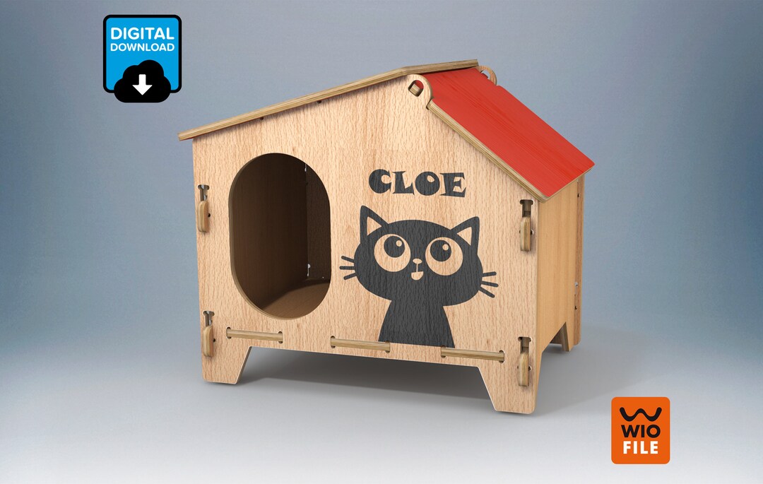 Cat House SVG / DXF Files for Laser Cutting and CNC Router a Lovely ...