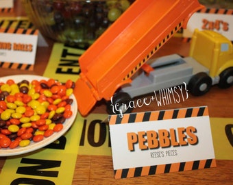 Construction Party Food Sign Printables - Etsy