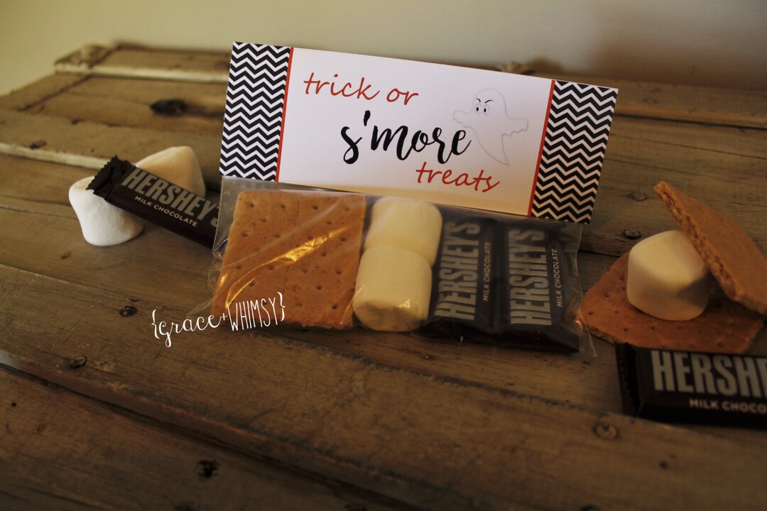 Trick or S'more Treats! Halloween Treat Bag Topper {printable} - Etsy