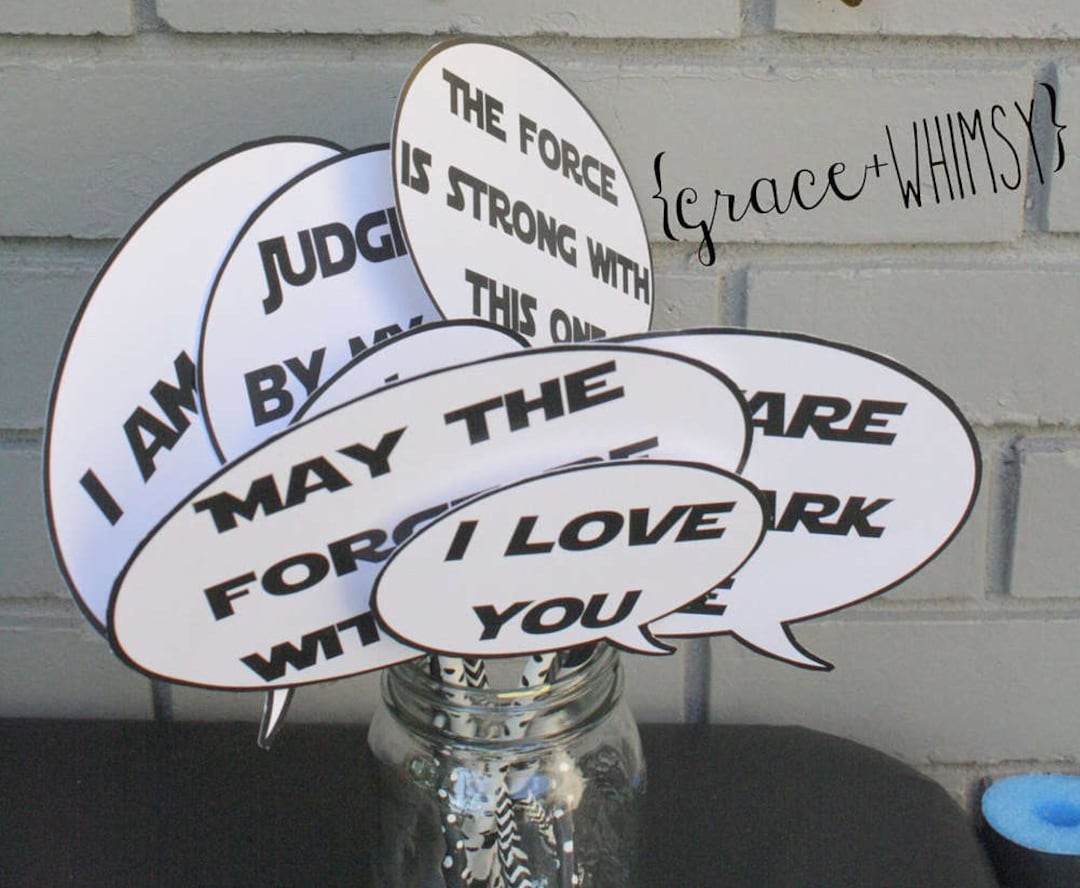 Star Wars Party Photo Booth Prop Word Bubbles - Etsy