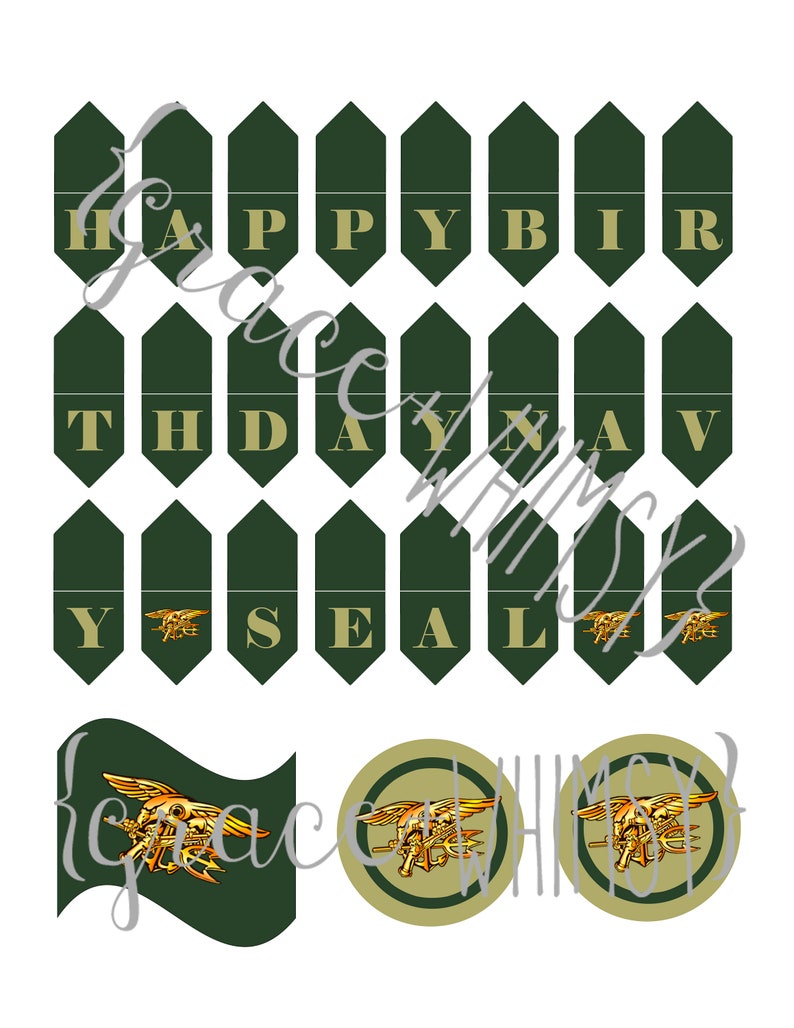 Navy Seal Party Cake Decorations - Etsy