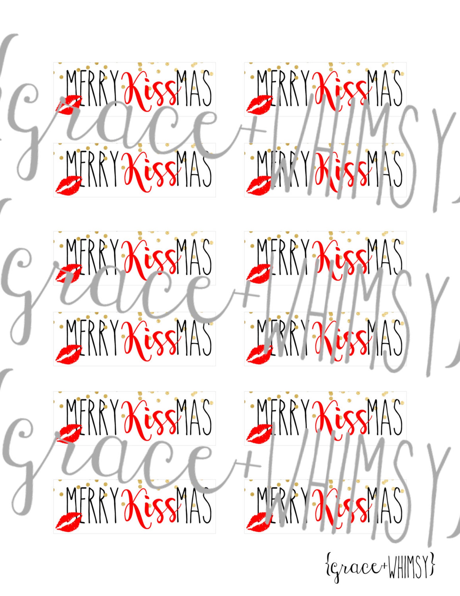 Merry Kissmas Christmas Gift Tag {R+F, Younique, Special Someone ...