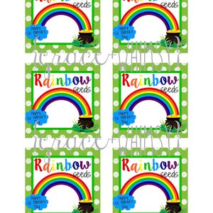 Rainbow Seeds St. Patrick's Day Treat Tag {digital / Printable} - Etsy