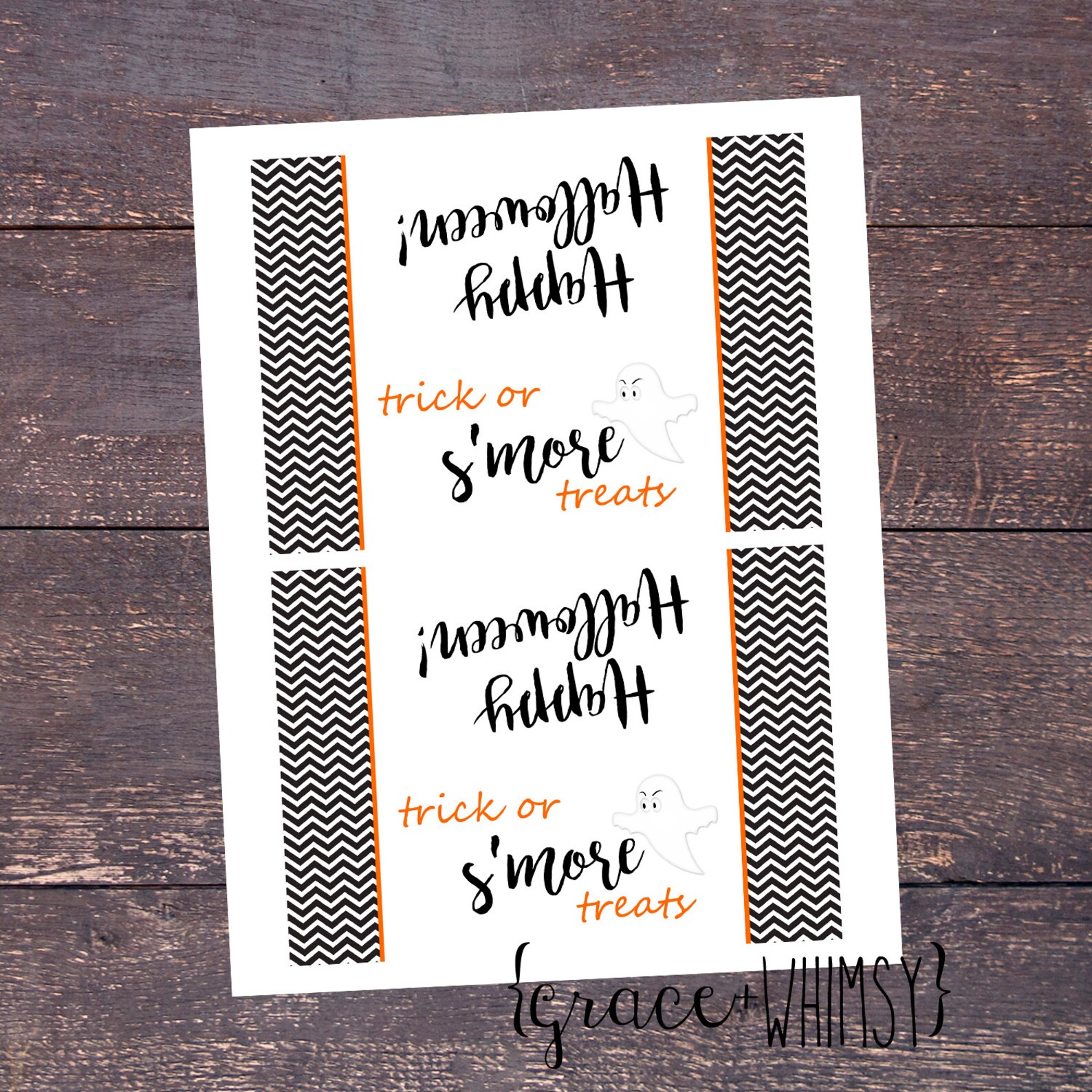 Trick or S'more Treats! Halloween Treat Bag Topper {printable} - Etsy