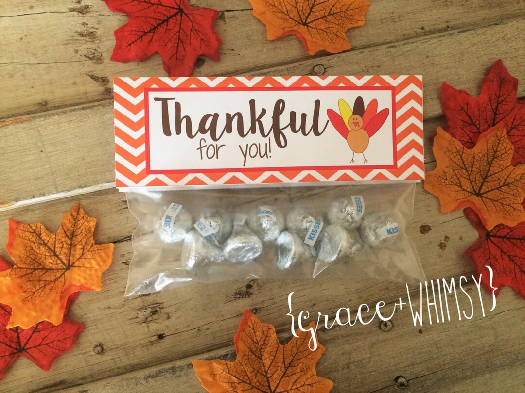 Turkey Thankful for You Treat Bag Topper {digital File} - Etsy