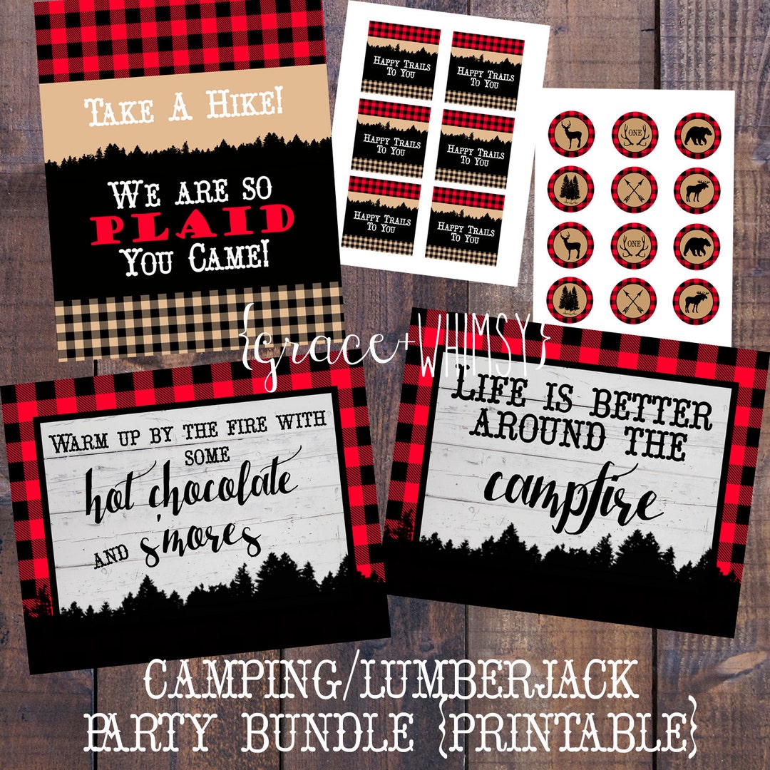 Lumberjack / Camping / Buffalo Plaid / Winter Onederland Party Bundle ...