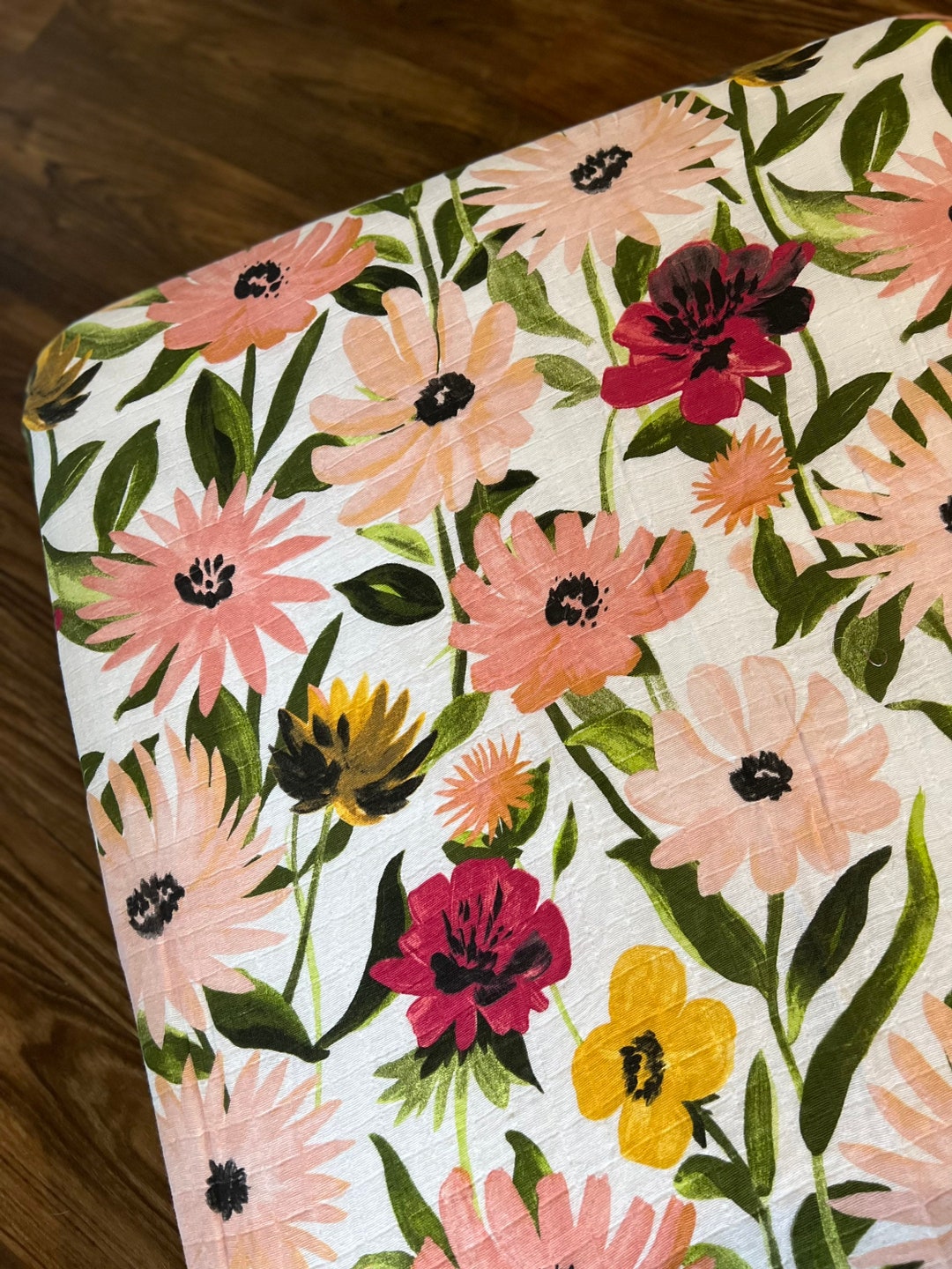 Muslin Material Water Color Flower Print - Etsy