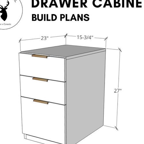 Drawer Cabinet Office Drawers PDF Build Plans - Etsy