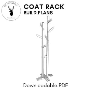 Modern Free Standing Coat Rack | PDF Build Plans - Etsy
