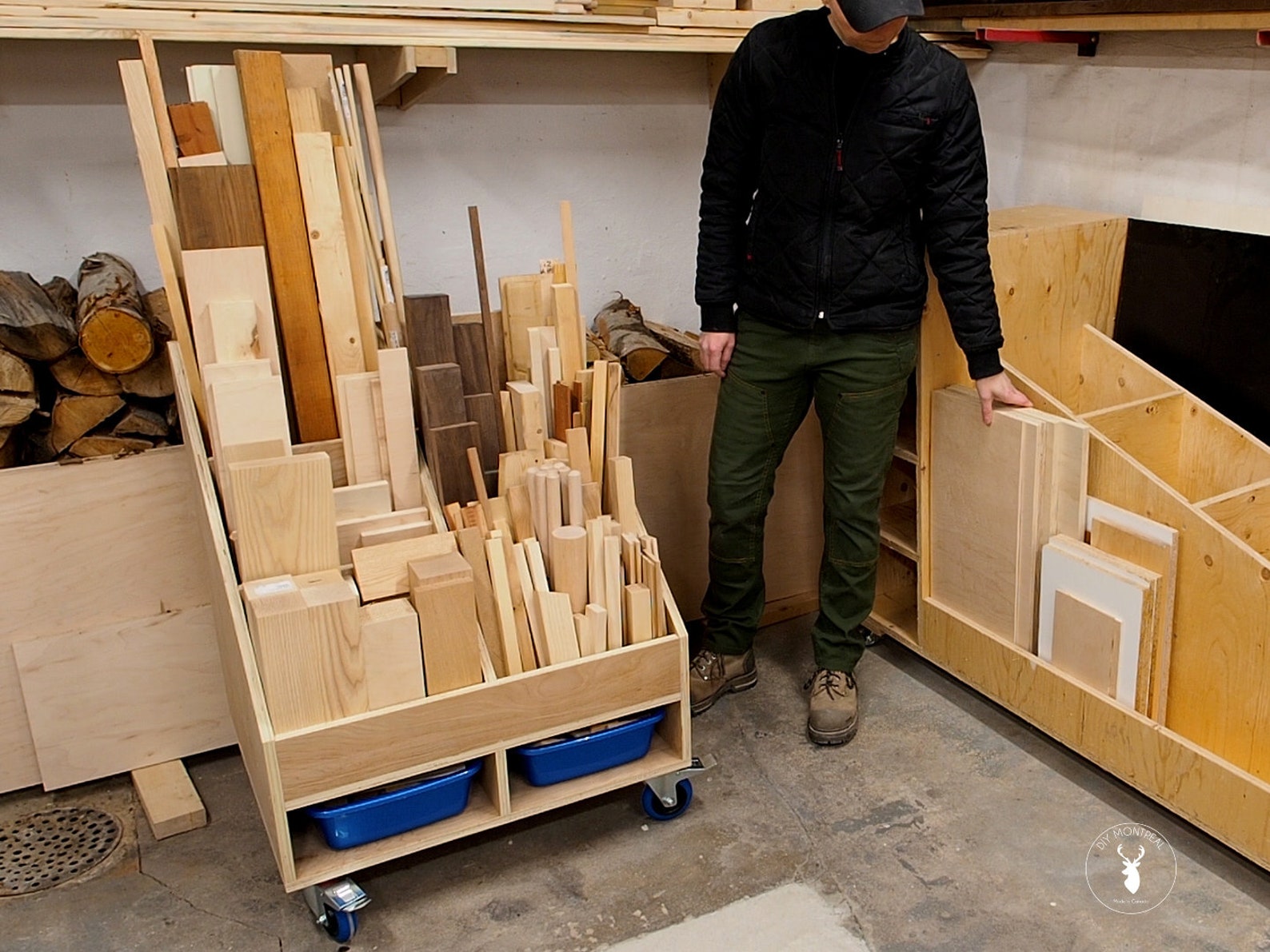 Compact Lumber Storage Cart | PDF Build Plans - Etsy