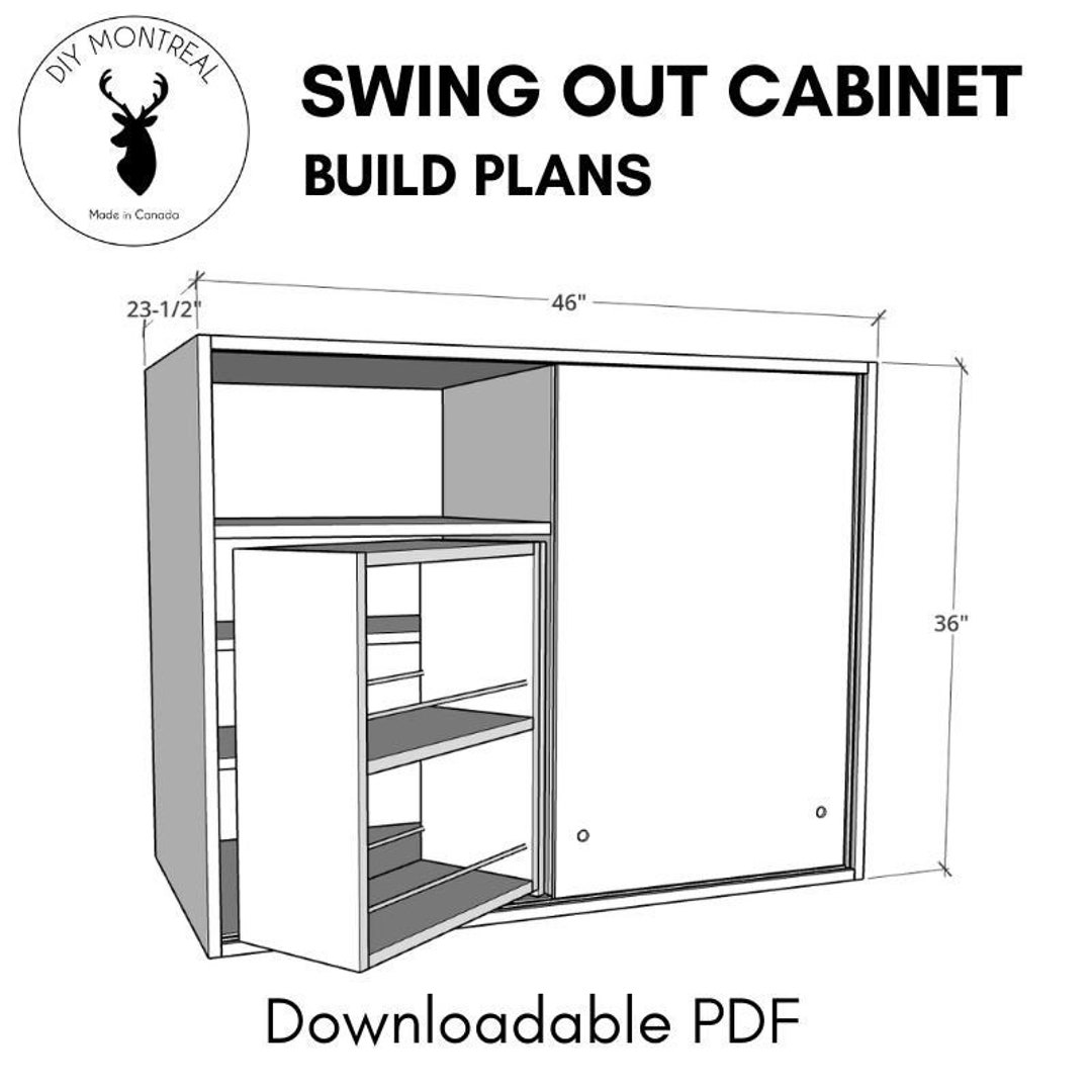 Shop Cabinet Plans | Swing-out Wall Cabinet With Sliding Doors | PDF ...