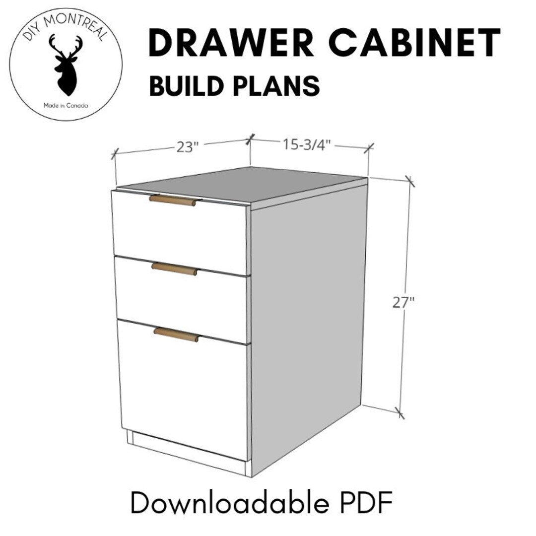 Drawer Cabinet | Office Drawers | PDF Build Plans - Etsy