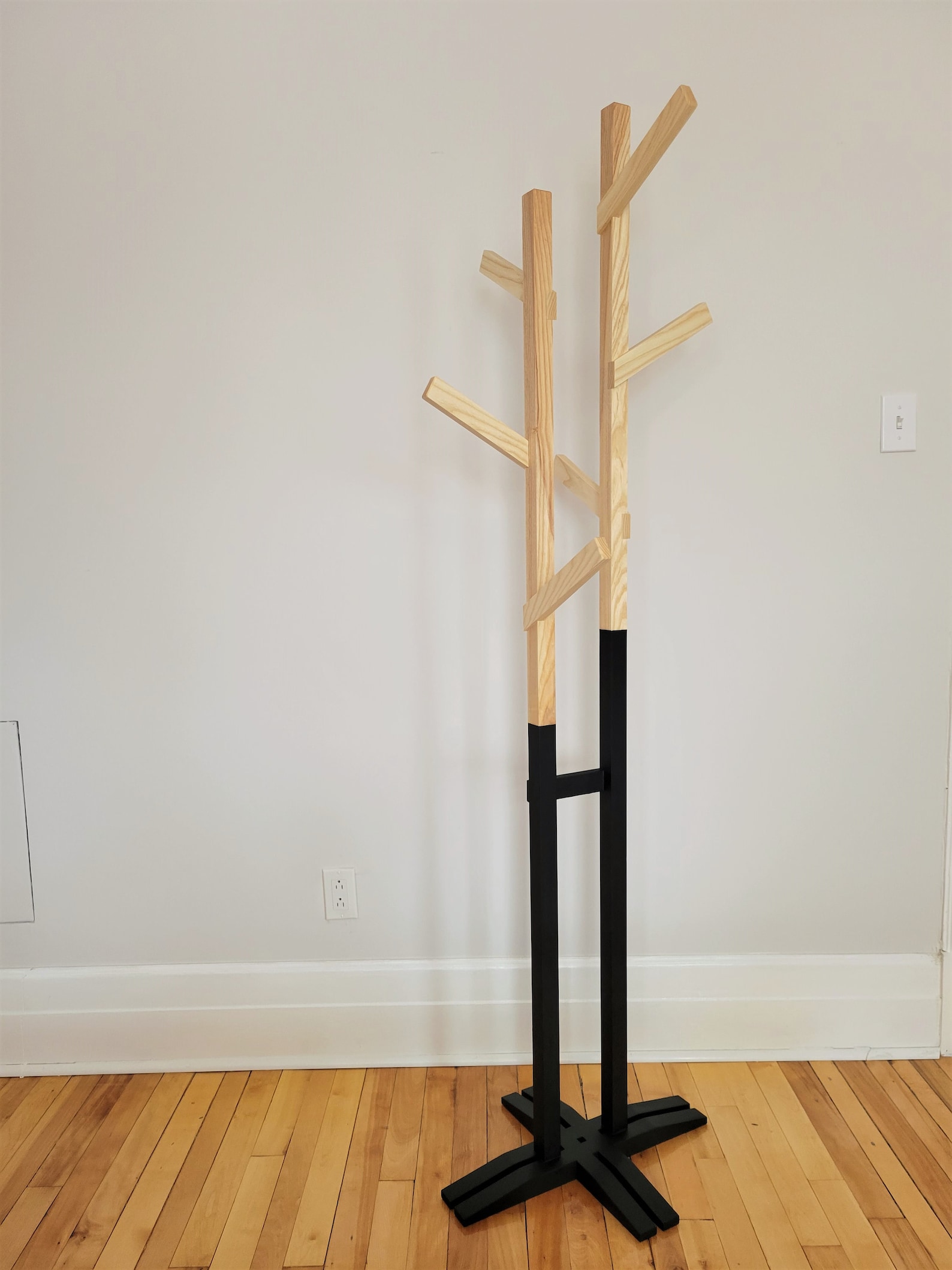 Modern Free Standing Coat Rack | PDF Build Plans - Etsy
