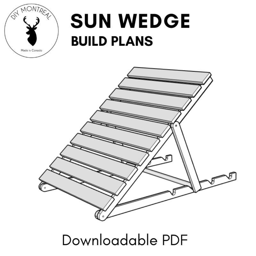 Deck Sun Wedge / Semi-chaise Lounge / Patio Lounger | PDF Build Plans ...