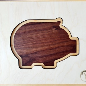 Pig Profile Router Inlay Template | Plywood Template for Creating Epoxy ...