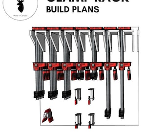 DIY French Cleat Clamp Rack Bundle Digital Build Plans / Woodworking 2 ...