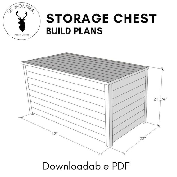 Wooden Storage Chest DIY PDF Build Plans - Etsy