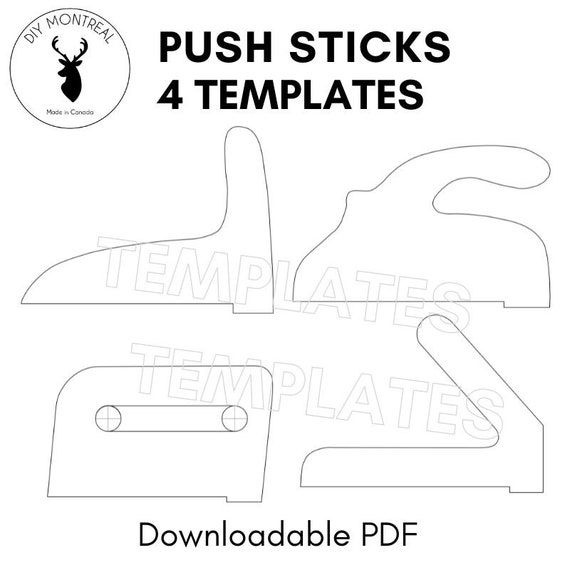 Push Sticks Printable Templates 4 Push Stick Designs PDF - Etsy