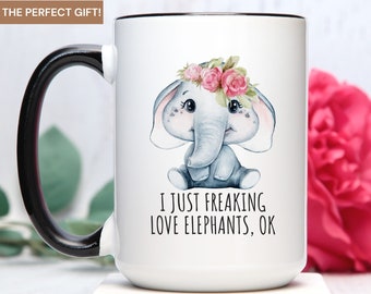 Boho Elephant Mug, Elephant Coffee Mug, Elephant Gifts for Women ...