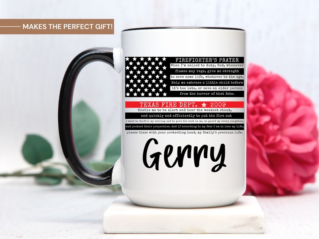 Personalized Firefighter Coffee Mug Firefighter Gifts for - Etsy