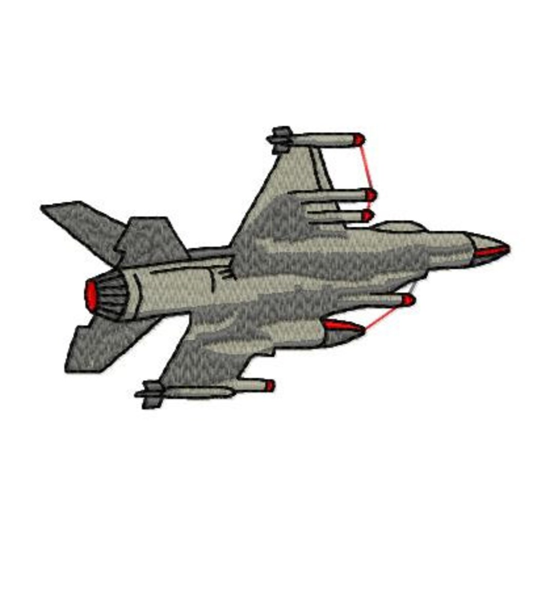 Jet Fighter Plane Machine Embroidery Design Instant Download - Etsy
