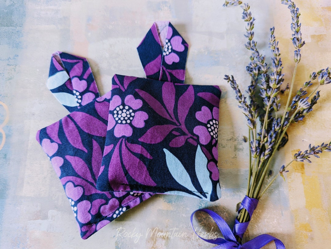 Purple, Lavender Sachet, Set of 3, Organic Lavender, French Lavender ...