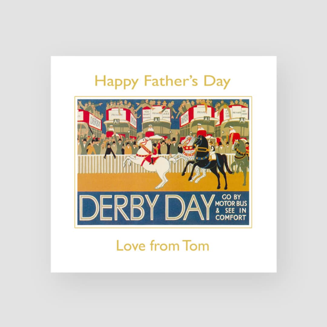 Personalised Horse Racing Fathers Day Card Grand National Fathers Day ...