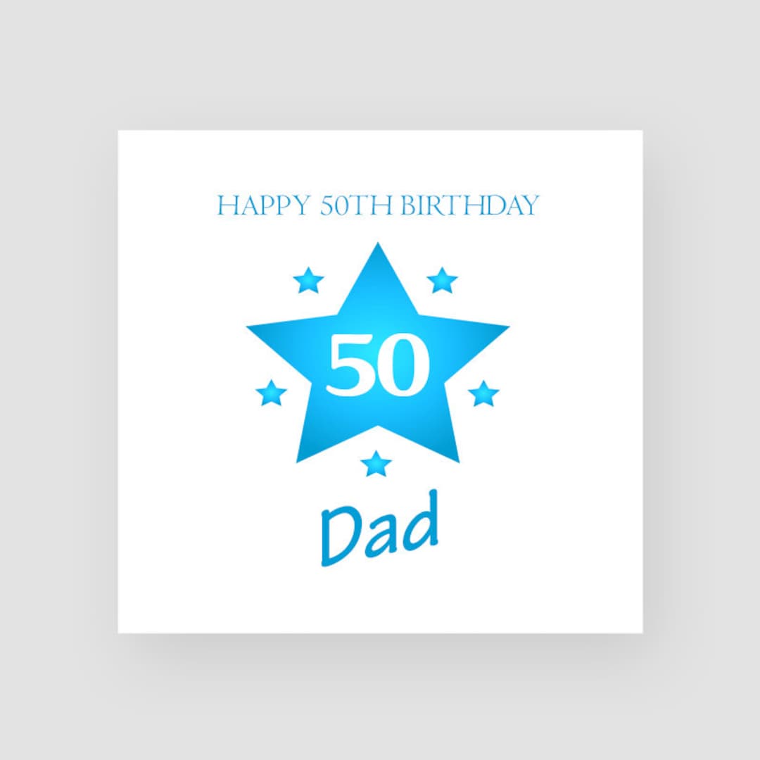 Personalised 50th Birthday Card Dad 50 Birthday Card for Him Handmade ...
