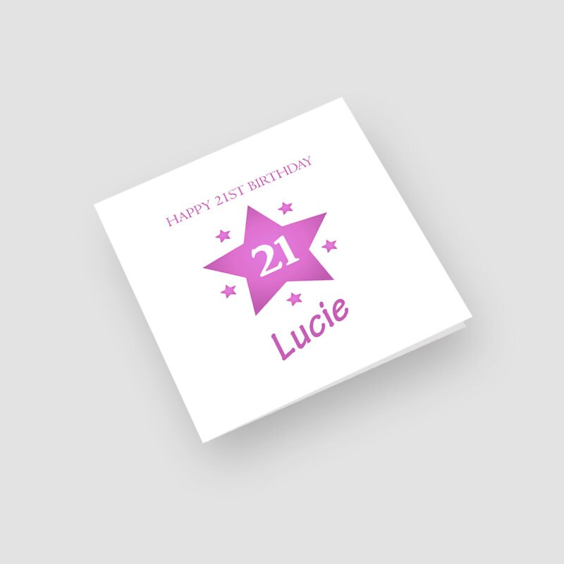 Personalised 21st Birthday Card Twenty First Birthday Card | Etsy