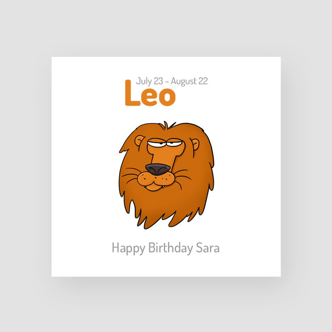 Personalised Leo Birthday Card - Funny Birthday Card - for Him - for ...